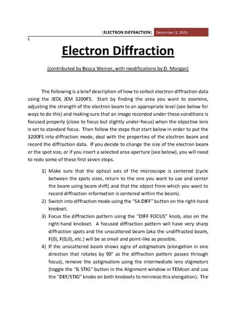 Electron Diffraction Pdf 87239 6 Electron Diffraction Of 2d System