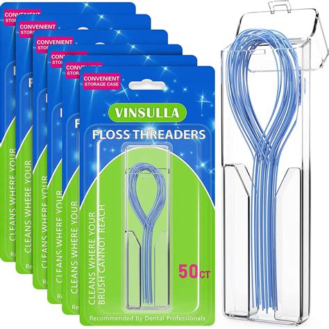 Dental Floss Threaders For Braces Bridges And Implants Teeth Plaque