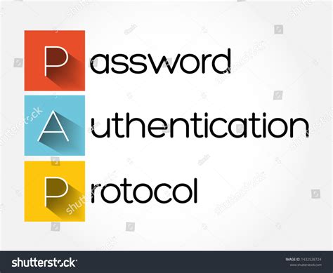 Pap Password Authentication Protocol Acronym Technology Stock Vector