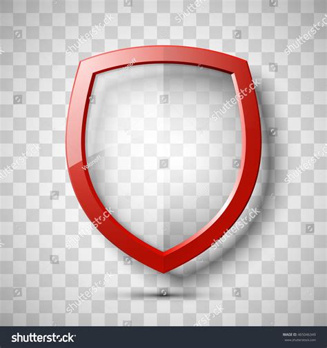 Protection Transparent Shield Concept Safety Badge Stock Vector Royalty Free