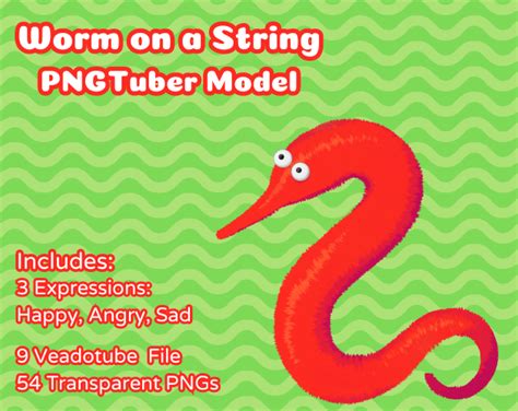 Worm On A String PNGTuber Model By SarahJK Worm On A String PNGTuber Model By SarahJK