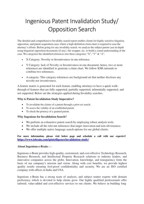 Ppt Invalidity Search Powerpoint Presentation Free Download Id12677065