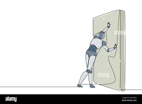 Continuous One Line Drawing Robot Pushing Wall Challenge And Problem