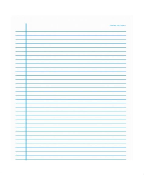 Notebook Paper Template Word Web The Things That Could Be Customized Are As Follows