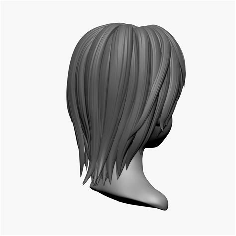 Artstation Short Hair 09 Game Assets