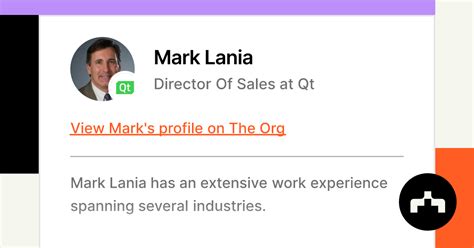 mark lania director of sales at qt the org