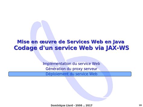 Mise En Oeuvre De Web Services En Java Mise En Document Write U Uvre De Services Web