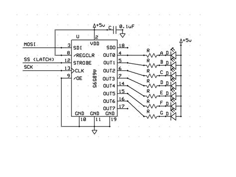 Led 7 Segment Common Anode Display With 74hc595 8 Bit Shift Register