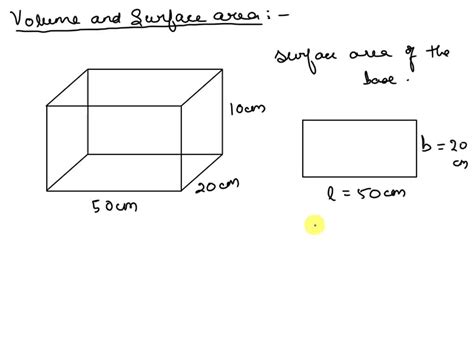 A Cuboids Base Has An Area Of 20cm2 And A Perimeter Of 20cm If The Cuboids Height Is 6cm What