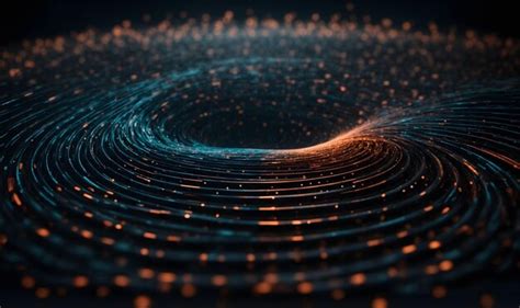 Premium Photo 3d Rendering Of Abstract Digital Particles Futuristic