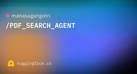 manasagangotri pdf search agent · hugging face