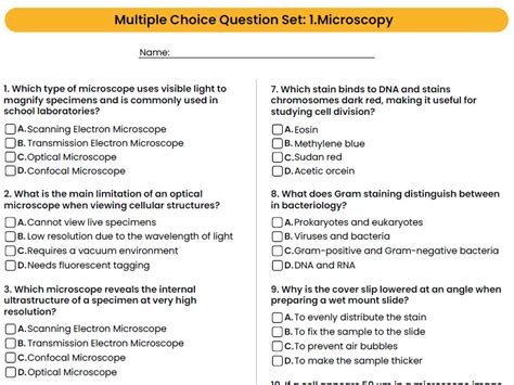 Ocr A As Bio Multiple Choice Questions Teaching Resources