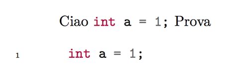 How To Have Inline Code And Line Numbering With Minted Tex Latex