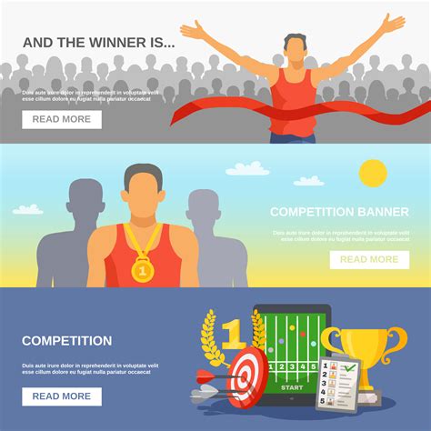 Competition Horizontal Banners 471282 Vector Art At Vecteezy