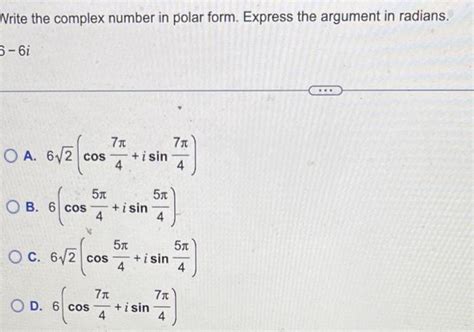 Solved Plot The Complex Number And Find Its Absolute Value