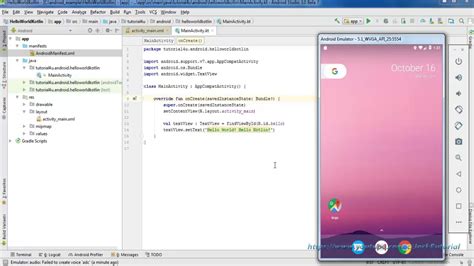 Create Hello World In Kotlin Android Using Android Studio 3 Android