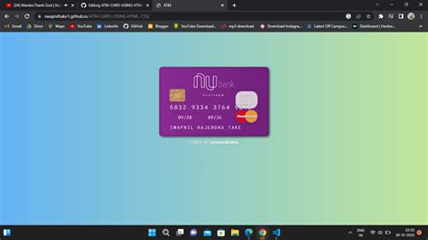 Github Swapniltake1atm Card Using Html Css This Github Repository Is A Practice Project For