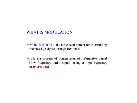 Amplitude Modulation And Fundamentals Pptx