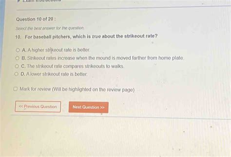 solved question 10 of 20 select the best answer for the question