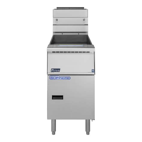 Pitco Ssh75 2fd Solofilter Solstice Supreme Natural Gas 150 Lb 2 Unit Floor Fryer With Solid