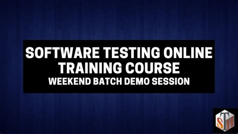 Demo Software Testing Online Training Course Weekend Batch Demo