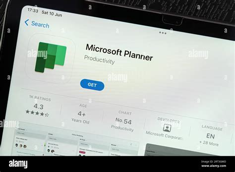 Ostersund Sweden June 10 2023 Microsoft Planner App On An Ipad