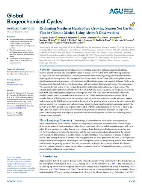 Pdf Evaluating Northern Hemisphere Growing Season Net Carbon Flux In