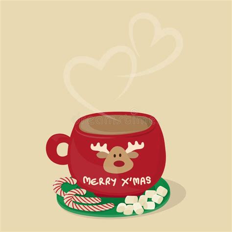 Christmas Hot Chocolate Lover Stock Vector Illustration Of Cane Lover 135881135