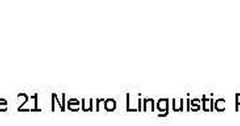 Nlp Masters Handbook The 21 Neuro Linguistic Programming And Mind