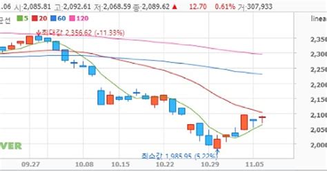 마감 코스피 美 중간선거 앞두고 개인 매수에 상승