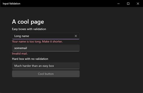 In Winui 3 What Is The Correct Way To Display Validation Error