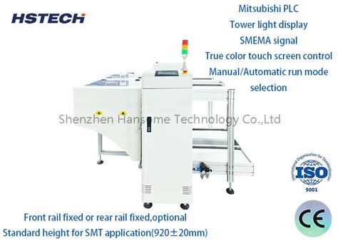 Mitsubishi Plc Dual Rail Pcb Unloader Board Handling Equipment