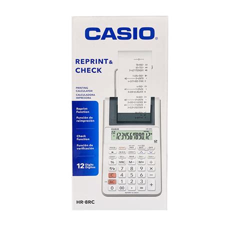 Calculadora Casio Con Impresora Blanca 12 Dígitos Hr 8rc We Comsucre Online