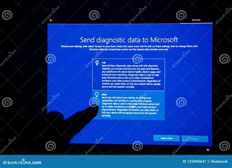 Microsoft Diagnostic Data After Windows 10 Update Editorial Photo