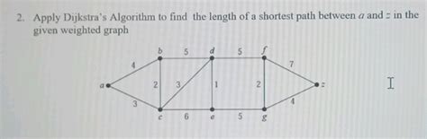 2 Apply Dijkstras Algorithm To Find The Studyx