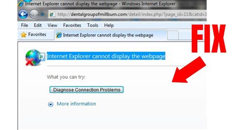 How To Fix Internet Explorer Cannot Display The Webpage Youtube