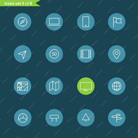 Premium Vector Different Line Style Icons Collection Mobile Or Web Application Pictograms