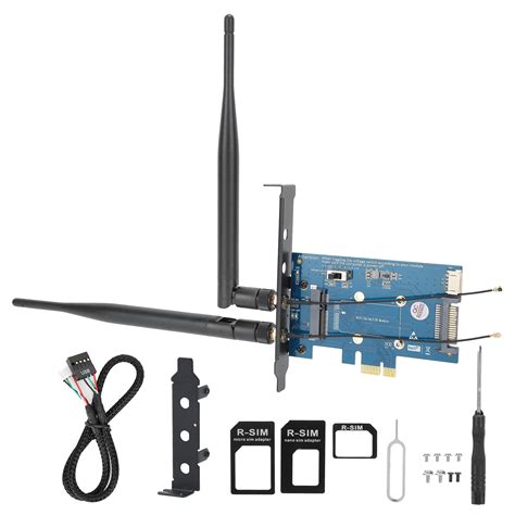 Wireless Dual Band Adapter With Sim Card Holder Mini Pci E To Pci E 1x Network Peripheral