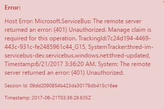 Servicebus Trigger Requires Sharedaccesskey With Manage Claim Issue