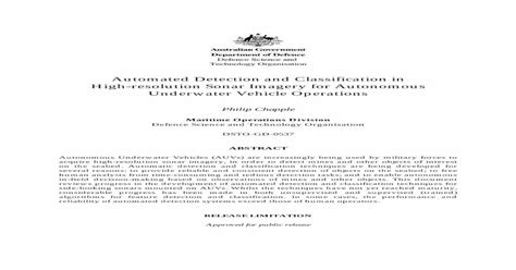 Pdf Automated Detection And Classification In High Res Sonar For Auv Dokumentips