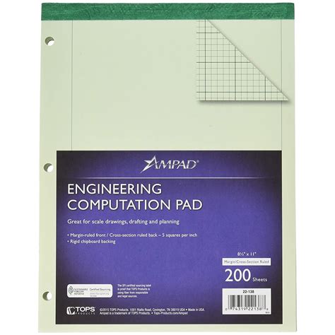 Ampad Engineering Computation Pad 22 144 The Ink Stone