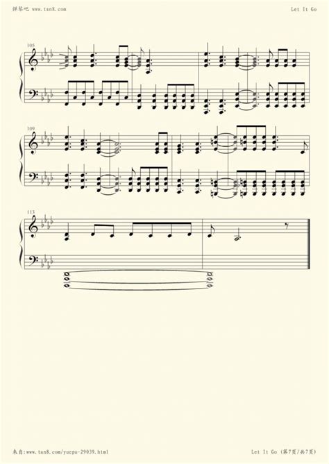 Let It Go 钢琴谱 《冰雪奇缘》主题曲 学琴记