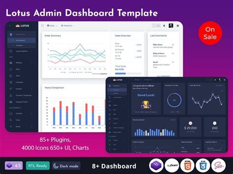 Lotus Responsive Admin Dashboard Template Web App Dashboard