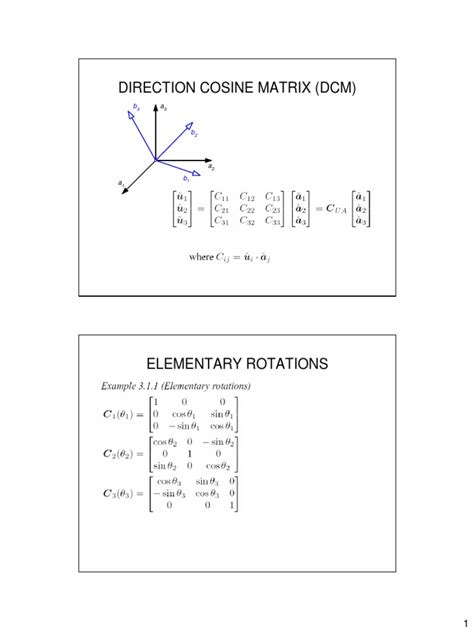 Direction Cosine Matrix Dcm Pdf