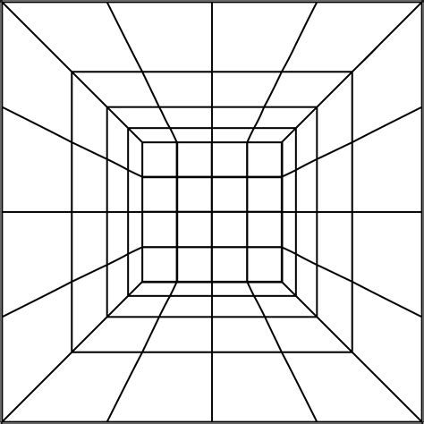 Clipart 4x4 Perspective Grid