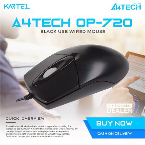 A4Tech OP 330 OP 720 Optical USB Mouse Black Brand New And Original Shopee Philippines