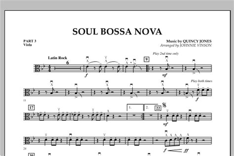 Soul Bossa Nova Arr Johnnie Vinson Pt 3 Viola By Quincy Jones