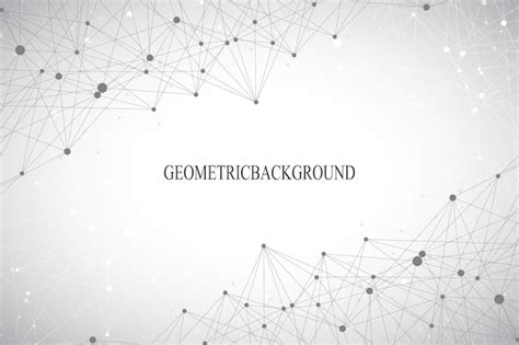 Premium Vector Geometric Grey Background Molecule And Communication Connected Lines With
