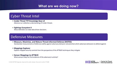 Updates From The Center For Threat Informed Defense Pdf Operating Systems Computer