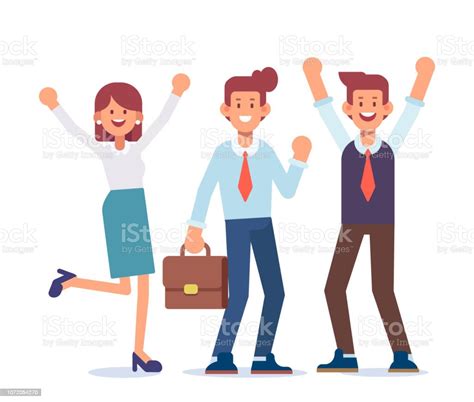 비즈니스 사람들이 성공을 축 하입니다 문자 집합입니다 팀웍입니다 감독에 대한 스톡 벡터 아트 및 기타 이미지 감독 개발 경영자 Istock